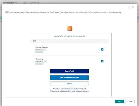 bank account linking in microsoft dynamics 365 business central