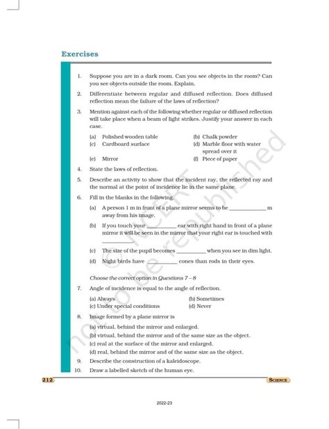 Ncert Book For Class 8 Science Chapter 16 Light