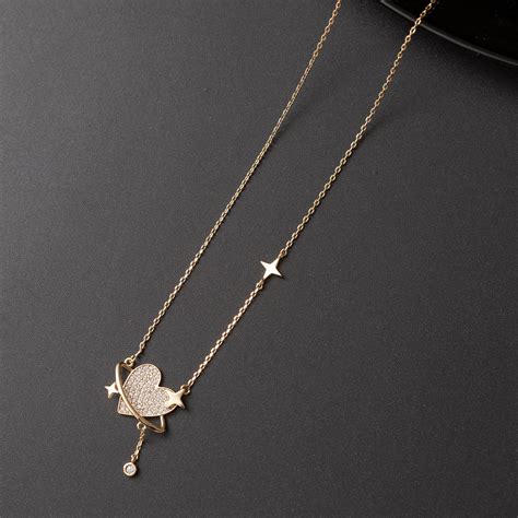 Collier Xp Tendance Avec Un Cœur Perlé Ilyes Bijoux