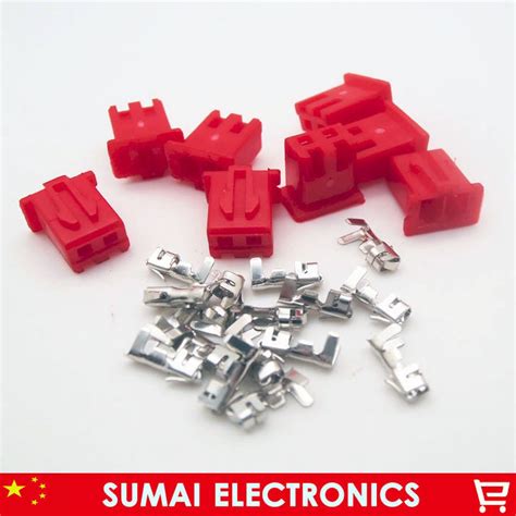 Red Pin Female Connector Plug With Contact Pin Mm XH P Connector Kits For PCB Automotive