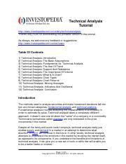 Technicalanalysis Pdf Technical Analysis Tutorial Investopedia University