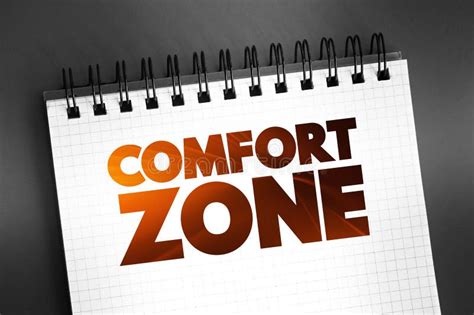 Comfort Zone Text Quote On Notepad Concept Background Stock