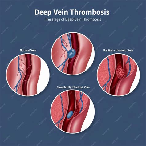 Anatomie De La Thrombose Veineuse Profonde Et Illustration Médicale De