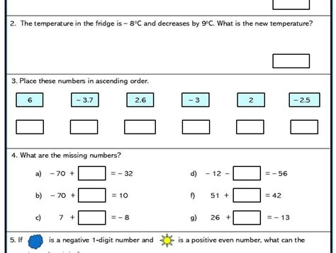 Negative Numbers Higher Teaching Resources
