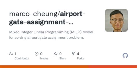 Github Marco Cheungairport Gate Assignment Problem Mixed Integer