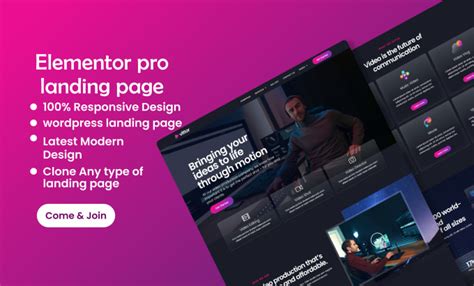 Design Responsive Wordpress Landing Page Or Elementor Pro Landing Page
