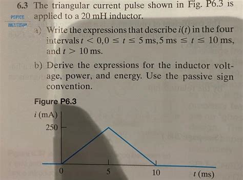 Solved The Triangular Current Pulse Shown In Fig P Chegg