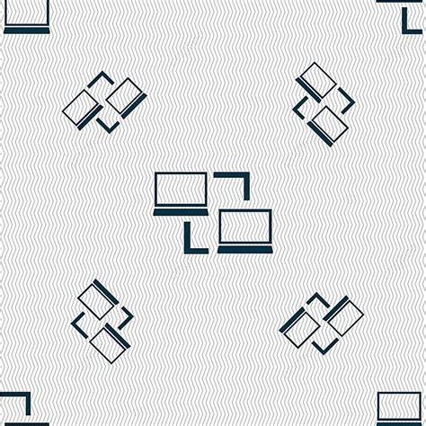 Geometric Seamless Pattern Featuring Synchronization Symbol Icon And Notebooks Sync Symbol For