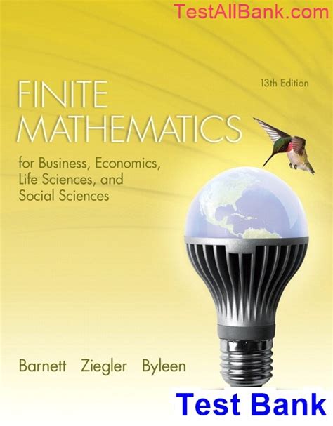 Finite Mathematics For Business Economics Life Sciences And Social Sciences 13th Edition Barnett