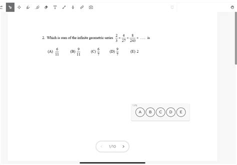 Solved 2 Which Is Sum Of The Infinite Geometric Series