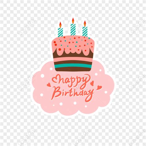 크리 에이 티브 만화 일러스트 생일 케이크 레이블입니다맛좋은외딴 Png 일러스트 무료 다운로드 Lovepik