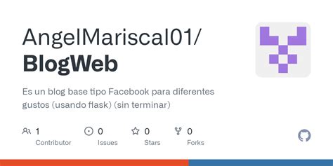 GitHub AngelMariscal01 BlogWeb Es Un Blog Base Tipo Facebook Para