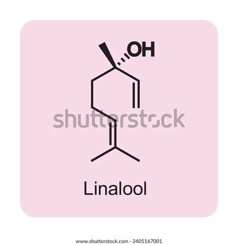 Linalool Skeletal Structure Diagrammonoterpenoid Compound Molecule Stock Vector Royalty Free
