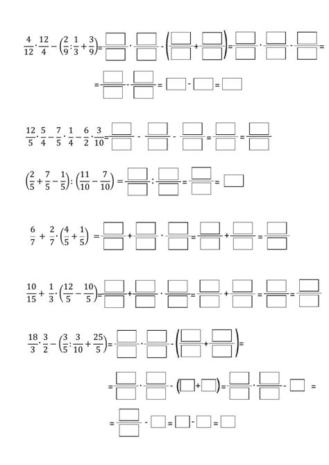 Operaciones Combinadas Con Fracciones Ii Worksheet Artofit
