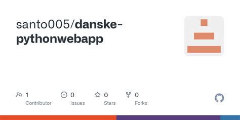 Github Santo Danske Pythonwebapp