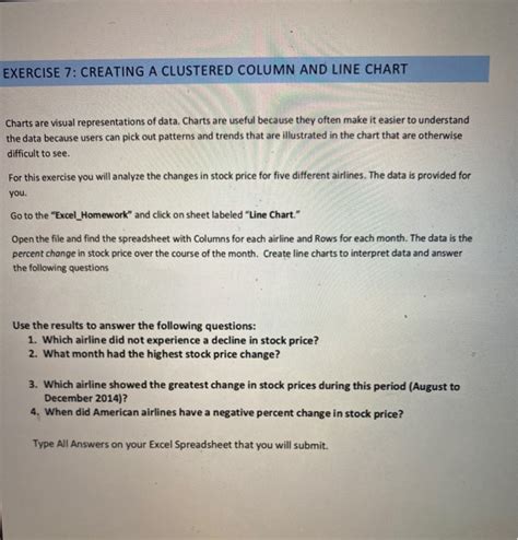 Solved EXERCISE 7 CREATING A CLUSTERED COLUMN AND LINE Chegg Com