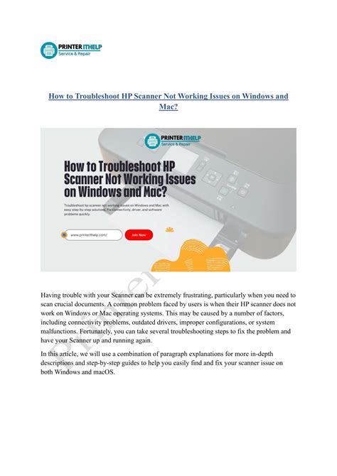 Ppt How To Troubleshoot Hp Scanner Not Working Issues On Windows And Mac Powerpoint