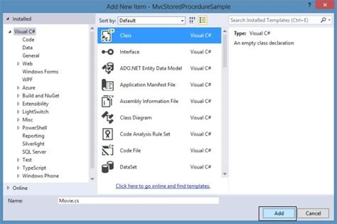 Stored Procedures In Entity Framework 6 In Mvc 5