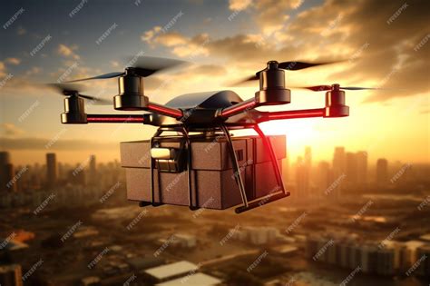 Premium Ai Image Delivery Drone Autonomous Delivery Robot Business