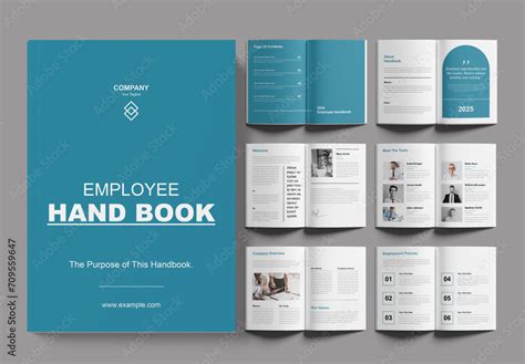 Employee Handbook Layout Stock Template Adobe Stock
