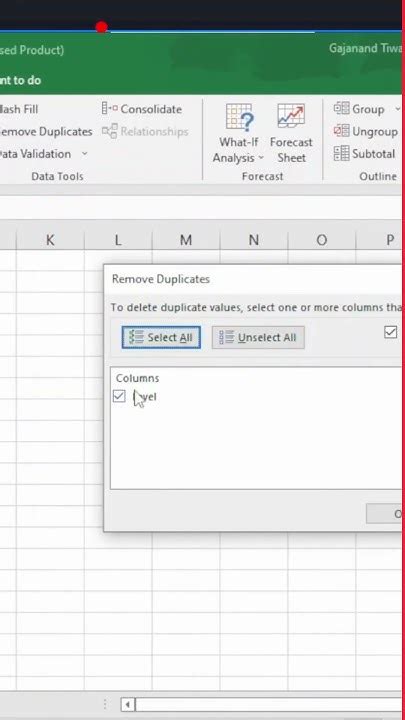 How To Remove Duplicate From Excel Excel Exceltutorial Shoertvideo Shorts Shortvideo Youtube