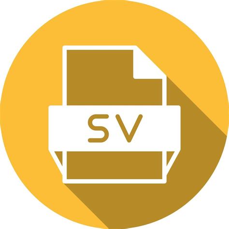 Sv File Format Icon Vector Art At Vecteezy