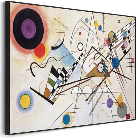 Large Wassily Kandinsky Multi Coloured Abstract Wall Art Framed Canvas