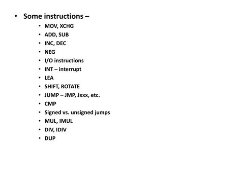 Ppt 5 Assembly Language Powerpoint Presentation Free Download Id