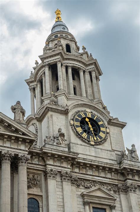 SW Clock Tower Of St Paul S Cathedral London England UK Stock Photo Image Of Cathedral