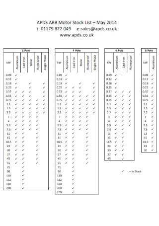 24 SAMPLE Stock List Templates In PDF MS Word24 SAMPLE Stock Lists In PDF MS Word