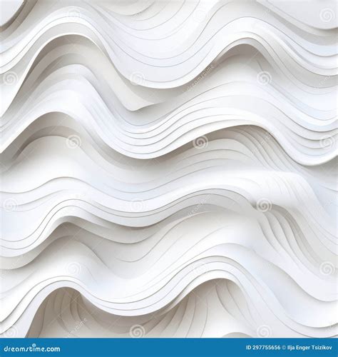 seamless abstract geometric wave pattern on white wall texture