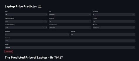 GitHub Codeneverliees Laptop Price Prediction