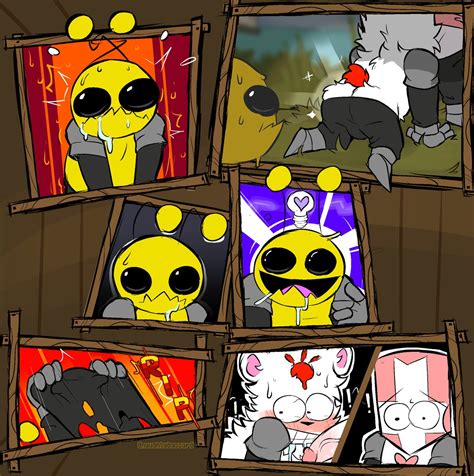 Post Alien Alien Hominid Bear Castle Crashers Crossover Naughtybassard Pink Knight