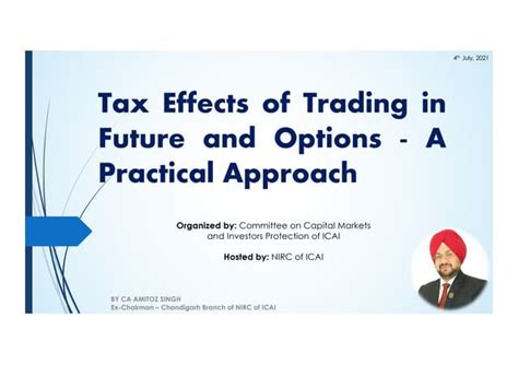 Income Tax Effects Of Futures And Options Transactions Pdf