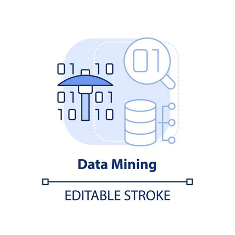 Data Mining Light Blue Concept Icon Examine Large Datasets Abstract