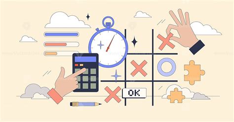 Mathematics Games For Fun Math Learning Tiny Person Neubrutalism Concept Vectormine