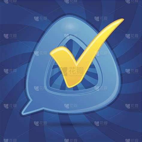 带有复选标记的对话框气泡