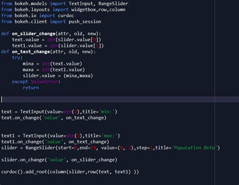 Display Min Max On Slider Bokeh Community Support Bokeh Discourse