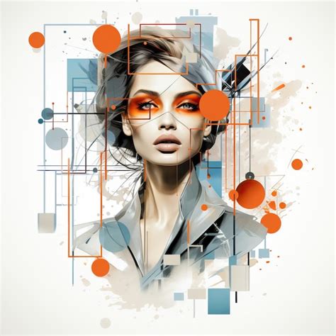 Premium Vector Geometric Vector Fashion Photography Design On White Back