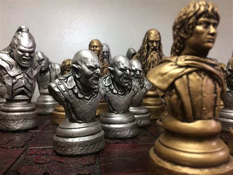 Lord Of The Rings Chess Set Lotr Chess Set Handmade Made To Order Chess Pieces Only