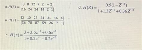 Solved Find A Parallel Realization Of The Iir Filter For The