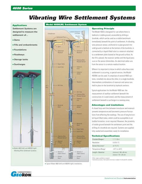 Pdf Vibrating Wire Settlement Systems Geotechnical Instrumentation Dokumentips