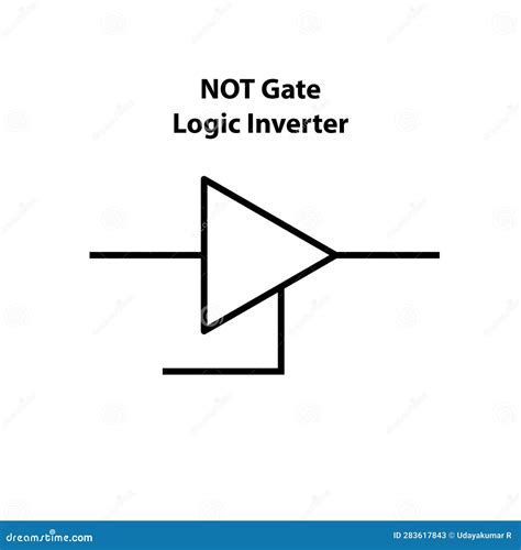Logic Gate Not Inverter Electronic Symbol Illustration Of Basic Circuit Symbols Stock Vector