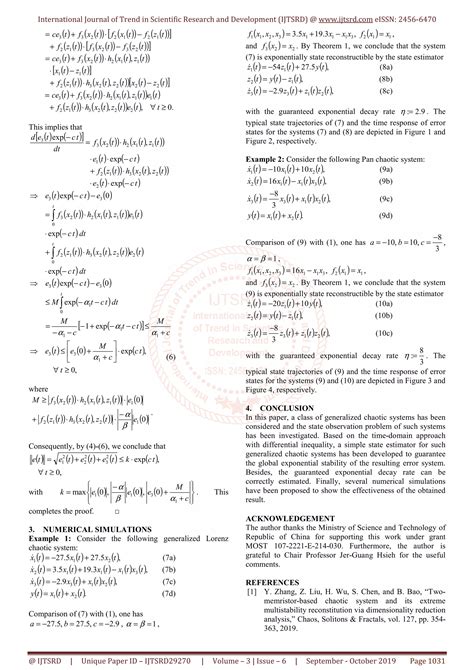 Design Of State Estimator For A Class Of Generalized Chaotic Systems Pdf