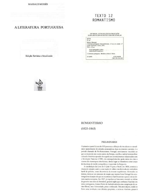 Texto Romantismo De Massaud Moisés Pdf