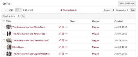 Items Omeka S User Manual