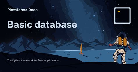 Basic Database Plateforme Docs