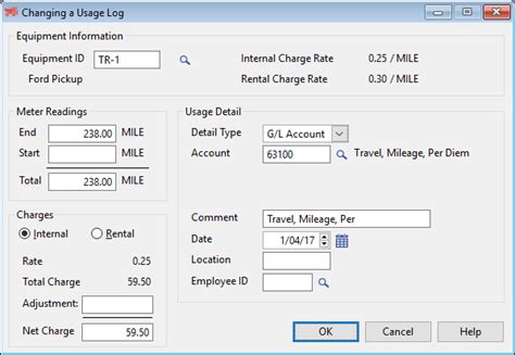 Equipment Usage Logs