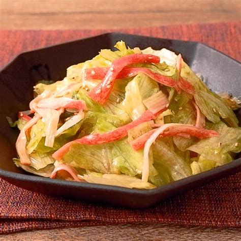 韓国風 カニカマとレタスの和え物 作り方・レシピ クラシル