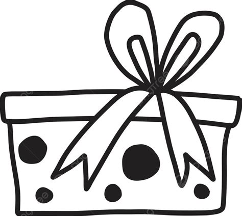 손으로 그린 스퀘어 크리스마스 선물 상자 그림 배경에 고립 파티 판지 포장 Png 일러스트 및 벡터 에 대한 무료 다운로드 Pngtree